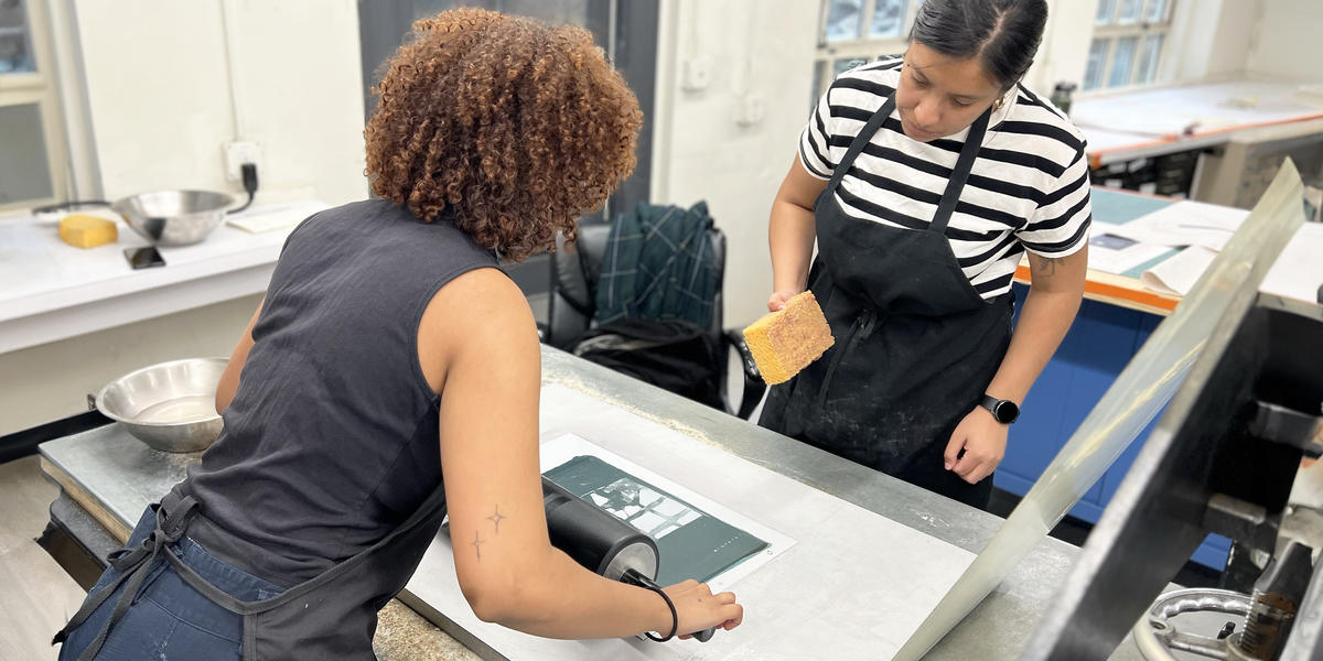 Students Experiment with Color Lithography Techniques in RISD Printmaking Studio | RISD